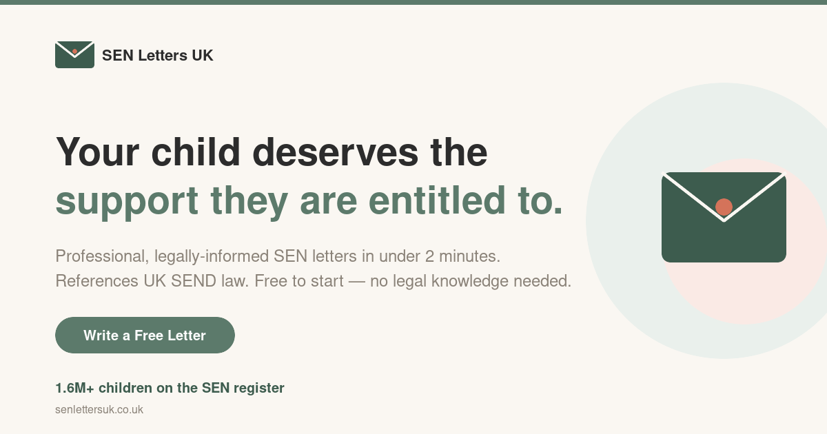 SEN Letters UK — Professional Legal Letters for SEN Parents